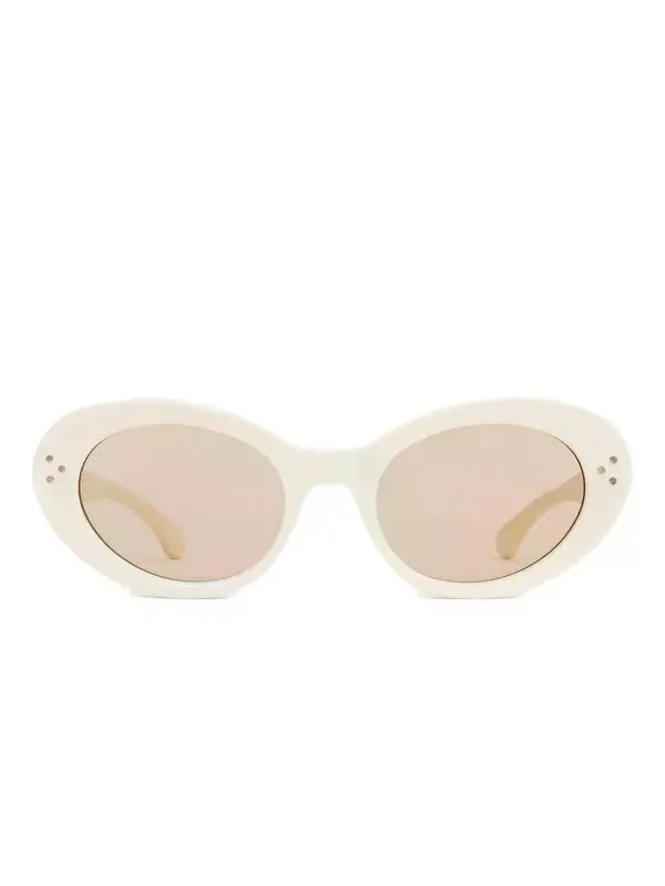 SPORTY & RICH Oval-frame Sunglasses - Neutrals