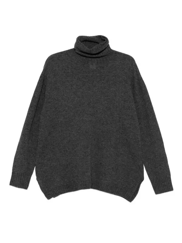 ALYSI Cashmere Turtleneck Jumper - Grey