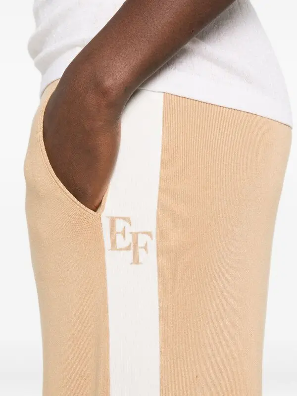 Elisabetta Franchi Tricot Trousers - Beige