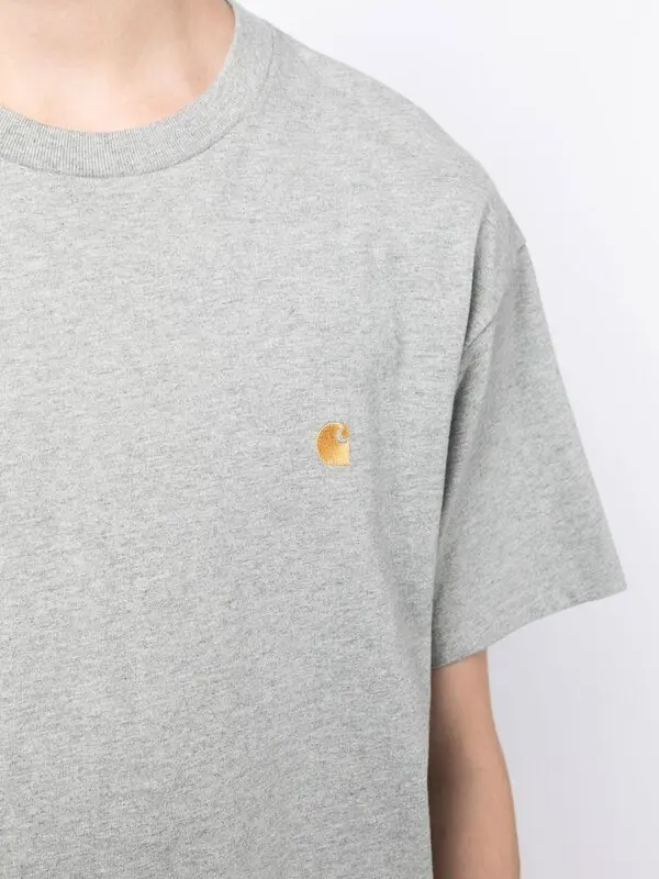 Carhartt Work In Progress Logo Cotton T-shirt - Grey