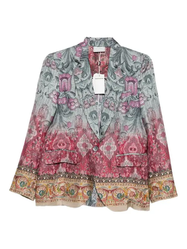 PIERRE-LOUIS MASCIA Silk Single-breasted Jacket - Multicolour