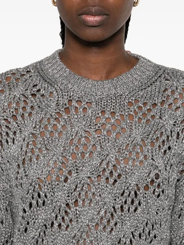 Max Mara Open Knit Crewneck Jumper