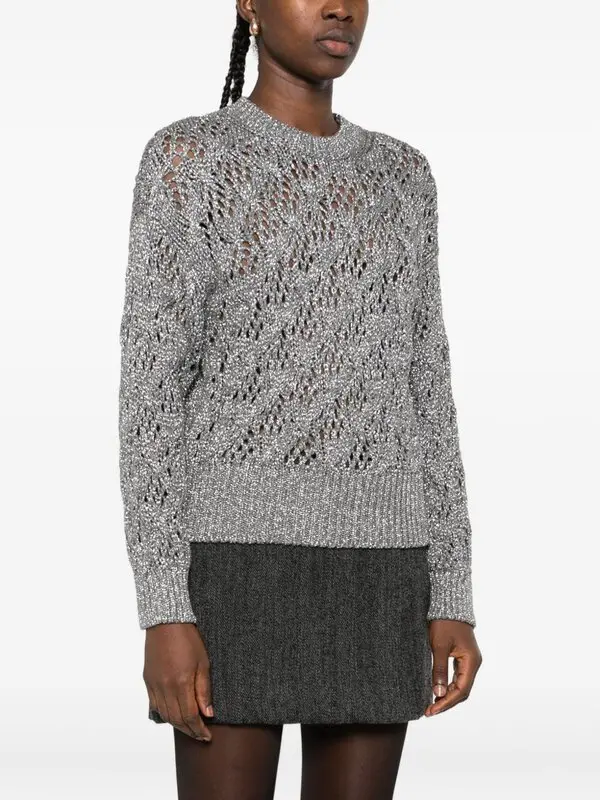 Max Mara Open Knit Crewneck Jumper