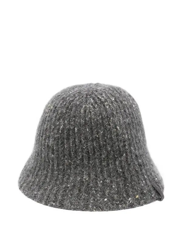 Brunello Cucinelli Wool Cloche Hat - Grey
