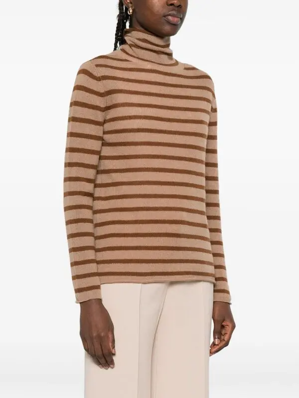 BEYOU Striped Cashmere Sweater