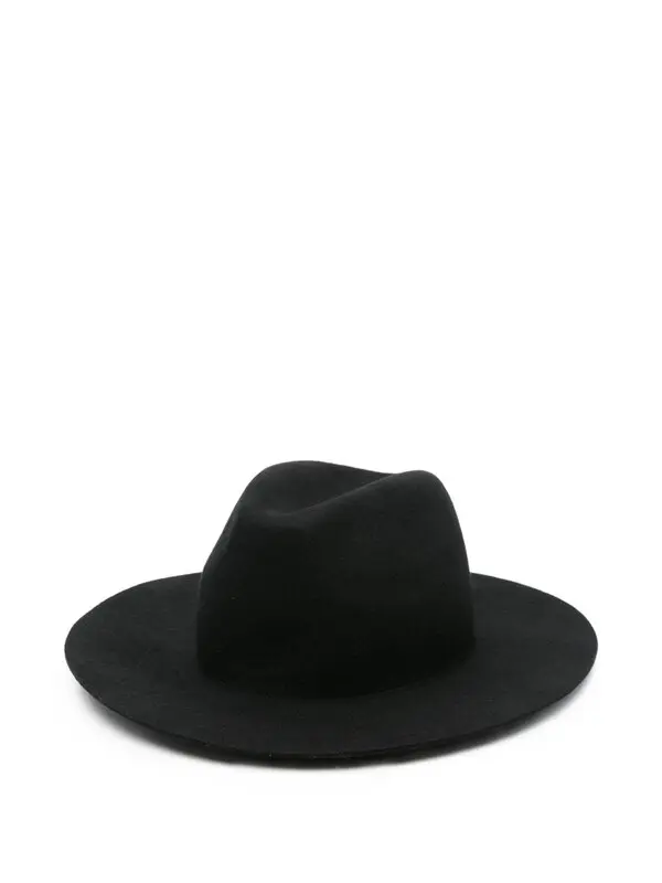 FORTE_FORTE Wool Fedora Hat - Black