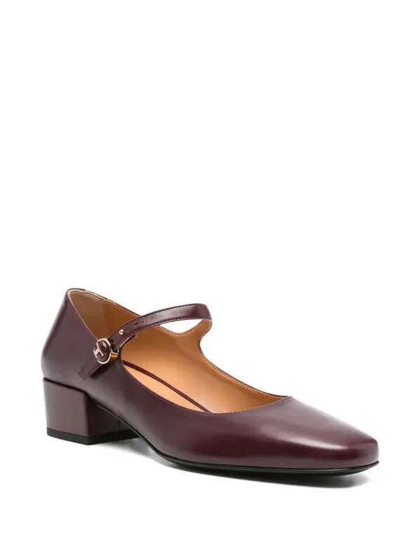 TOD'S Mary Jane Leather Pumps - Brown