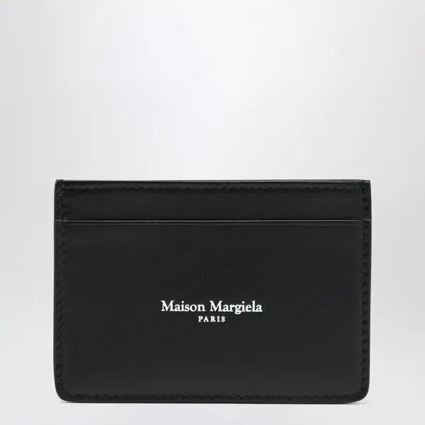 MAISON MARGIELA Leather Cardholder With Logo - Black