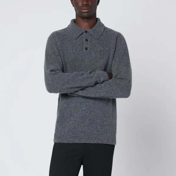 ROBERTO COLLINA Cashmere-silk Blend Polo Sweater