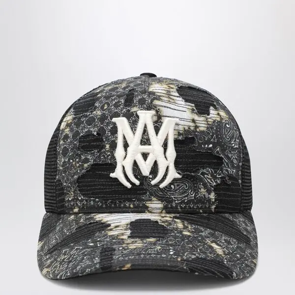 Amiri Bandana Trucker Hat - Black