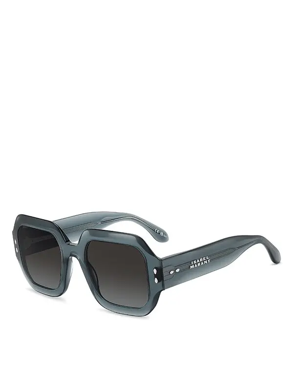 Isabel Marant Square Geometrical Sunglasses - Teal