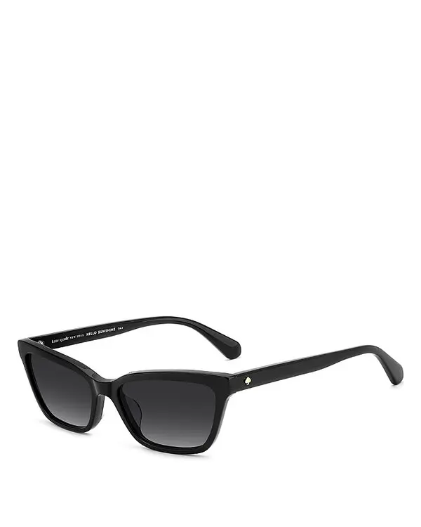 Kate Spade New York Rectangle Sunglasses, 55mm - Black