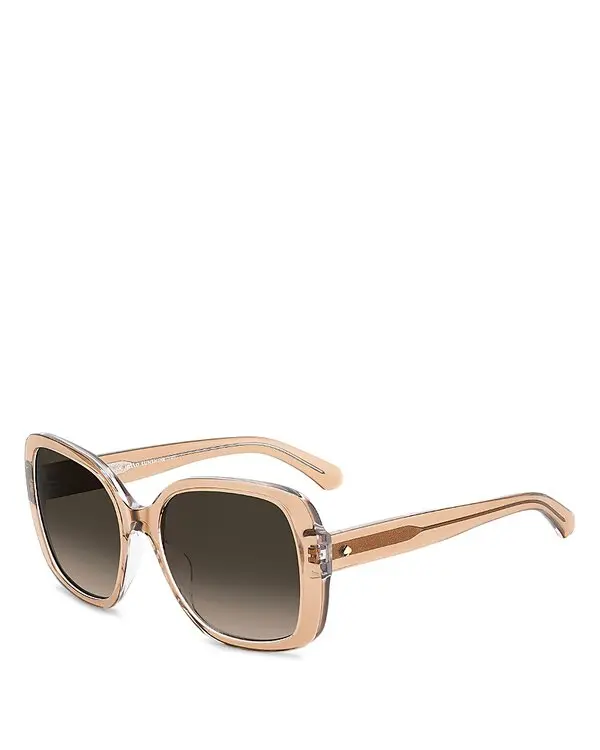 Kate Spade New York 57mm Wenona Square Sunglasses - Crystal Beige