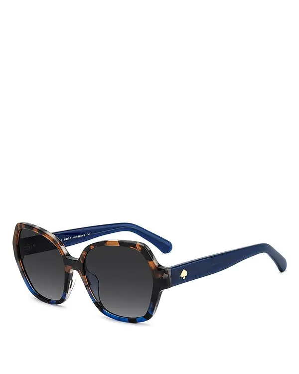 Kate Spade New York Layne Geometrical Sunglasses - Brown Blue Havana