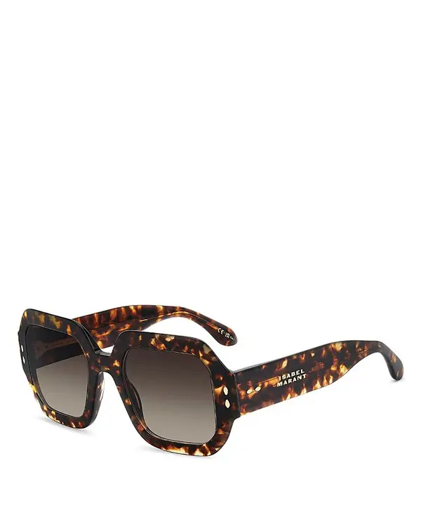 Isabel Marant 51mm Square Sunglasses - Havana