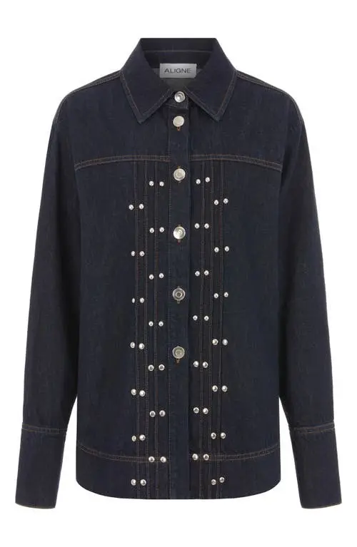 ALIGNE Studded Denim Jacket