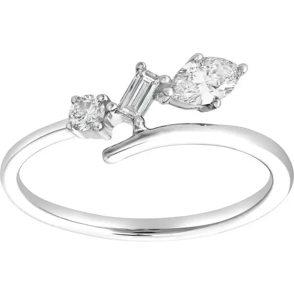 LUVMYJEWELRY 14k Gold 0.35 Ct. Lab Grown Diamond Ring - 14k White Gold