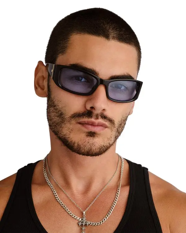 Le Specs Du Jour Rectangle Sunglasses - Black