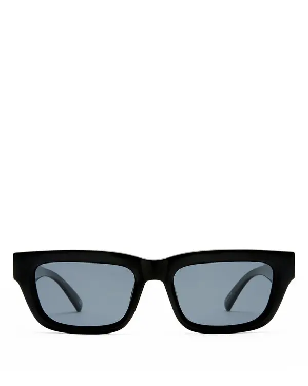 Le Specs Le Castle D Frame Sunglasses - Black