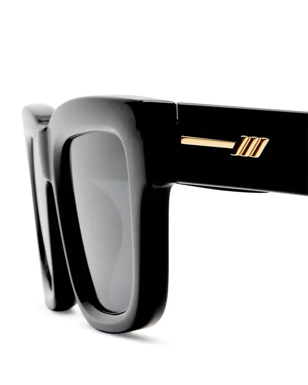 Le Specs Le Castle D Frame Sunglasses - Black