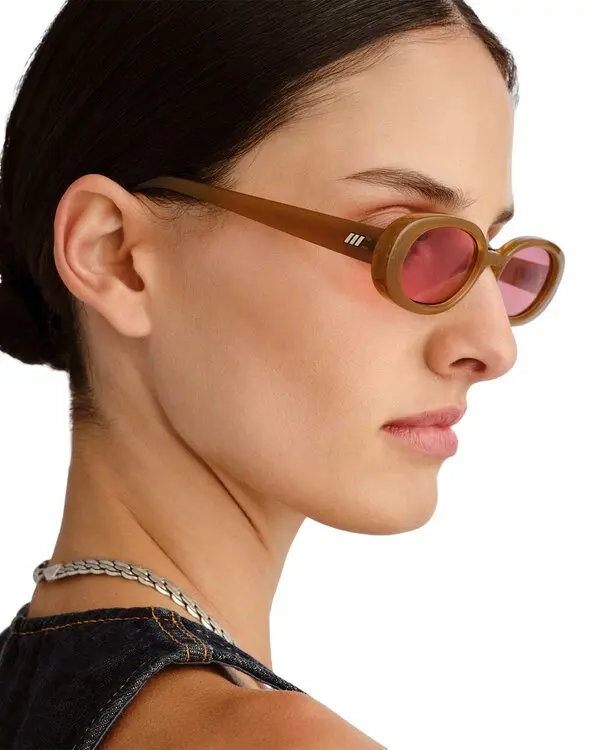Le Specs Outta Love Oval Sunglasses - Toffee