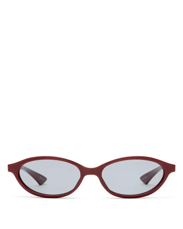 Le Specs Duskfall Oval Sunglasses - Burgundy