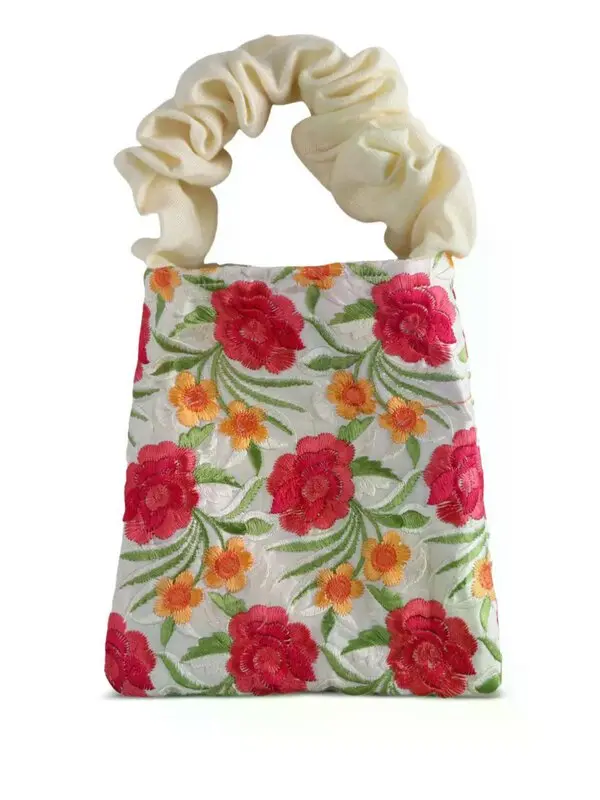 ELISE Floral-embroidered Tote Bag
