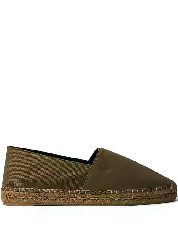 Saint Laurent Logo-embroidered Espadrilles - Brown