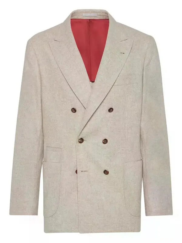 Brunello Cucinelli Double-breasted Patch-pocket Blazer