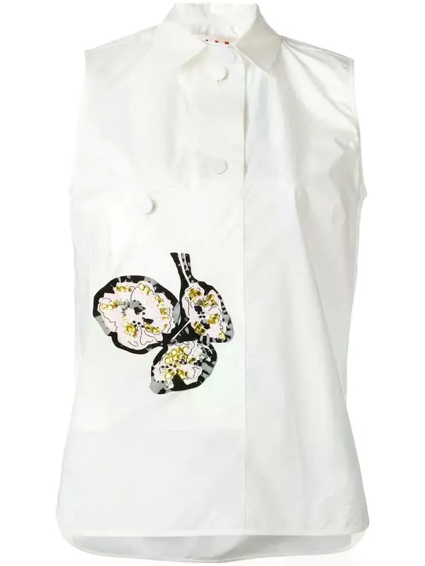 Marni Sleeveless Appliqué Shirt