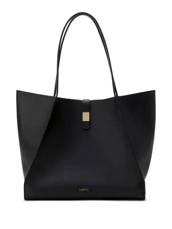 LANVIN Concerto Arpège Leather Tote Bag - Black