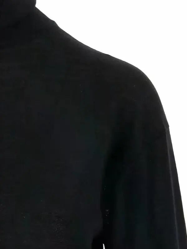 Saint Laurent High-neck Long-sleeve Sweater - Black