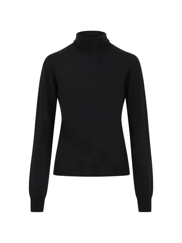 Saint Laurent High-neck Long-sleeve Sweater - Black