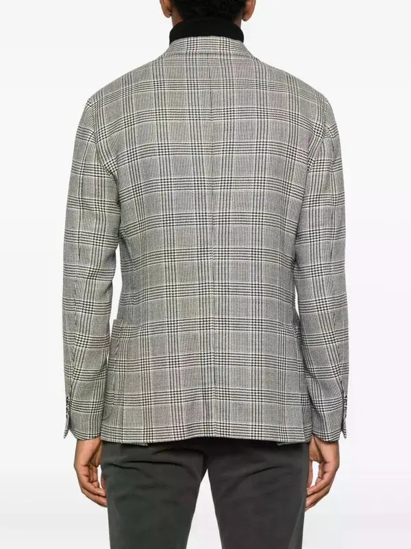 LARDINI Checked Two-button Blazer - Neutrals