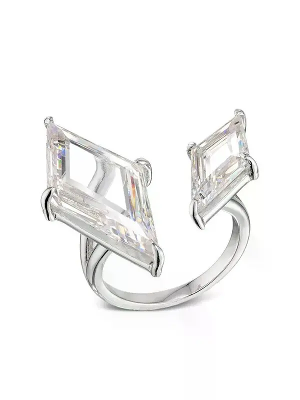 ANABELA CHAN Trinity Shattered White Sapphire Ring