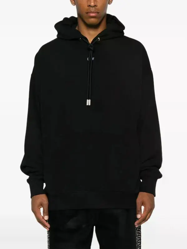 Off-White Logo-motif Hoodie - Black