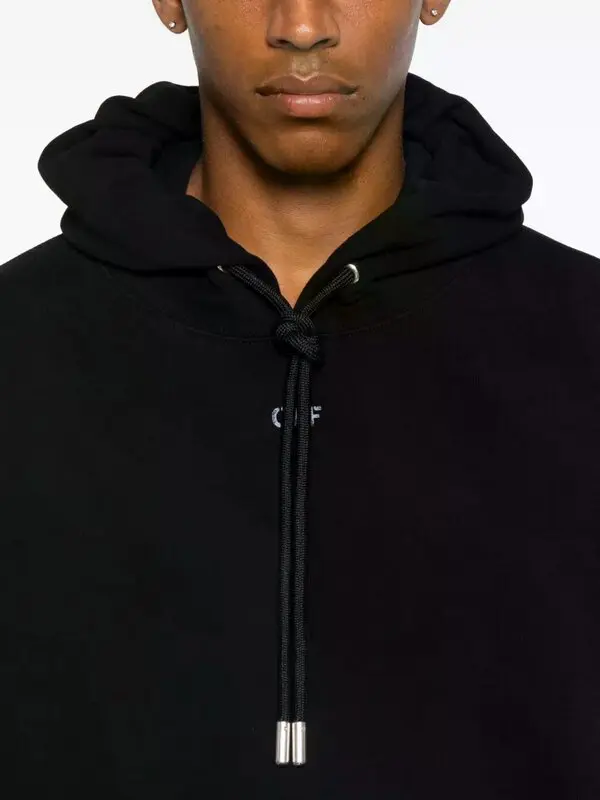 Off-White Logo-motif Hoodie - Black
