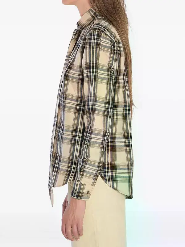 Saint Laurent Cassandre Lavallière Check Shirt