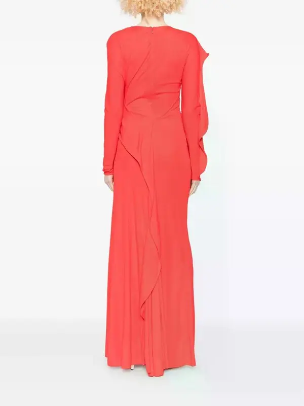 Victoria Beckham Draped Maxi Dress - Red