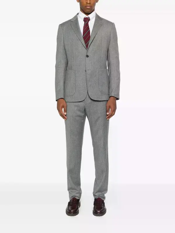 Zegna Button Suit - Grey