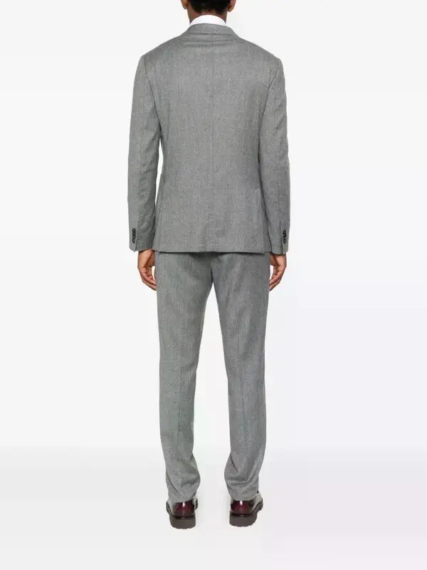 Zegna Button Suit - Grey