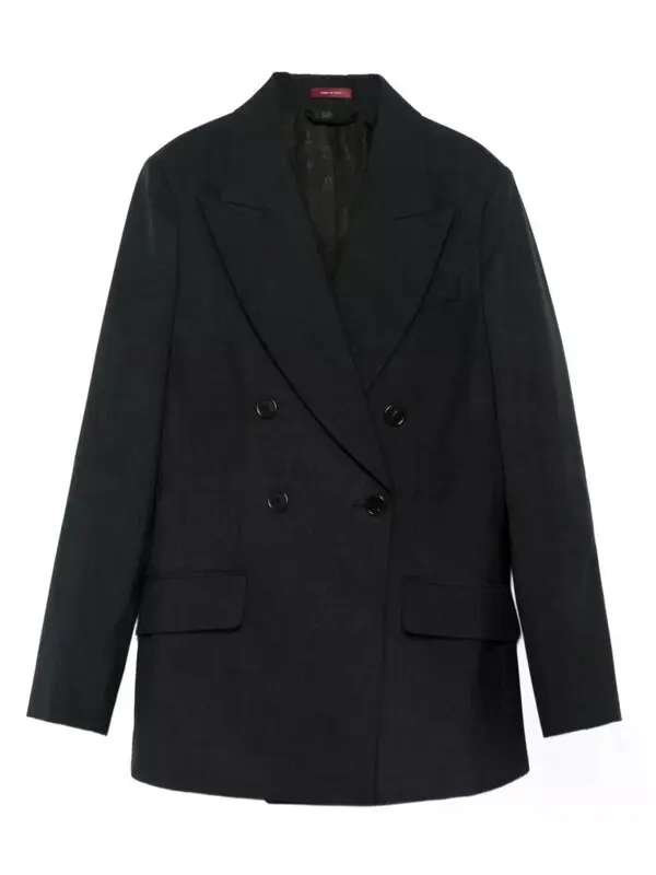 Gucci Double-breasted Notched Lapel Blazer - Grey