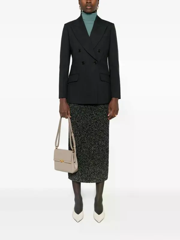 Gucci Double-breasted Notched Lapel Blazer - Grey