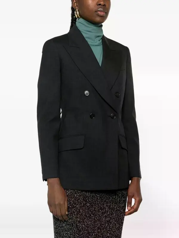 Gucci Double-breasted Notched Lapel Blazer - Grey