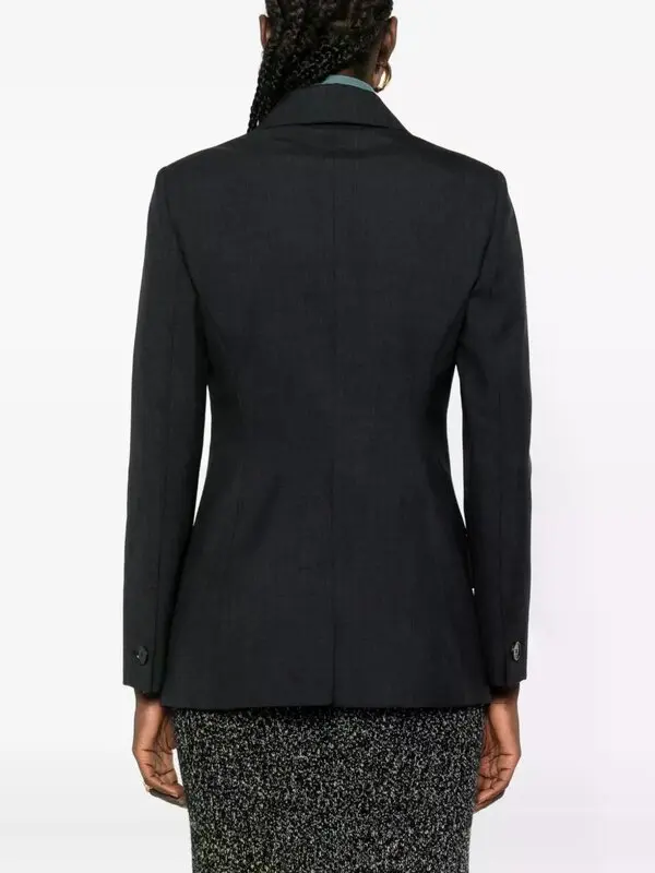Gucci Double-breasted Notched Lapel Blazer - Grey