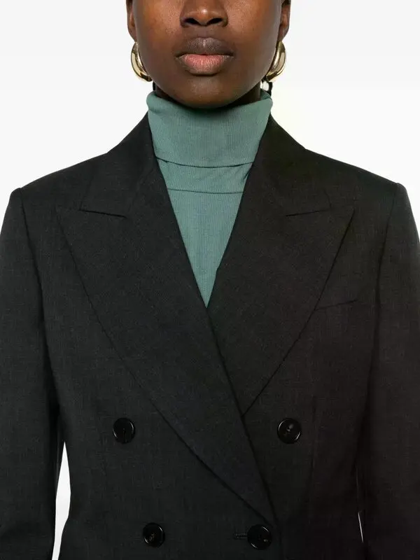 Gucci Double-breasted Notched Lapel Blazer - Grey