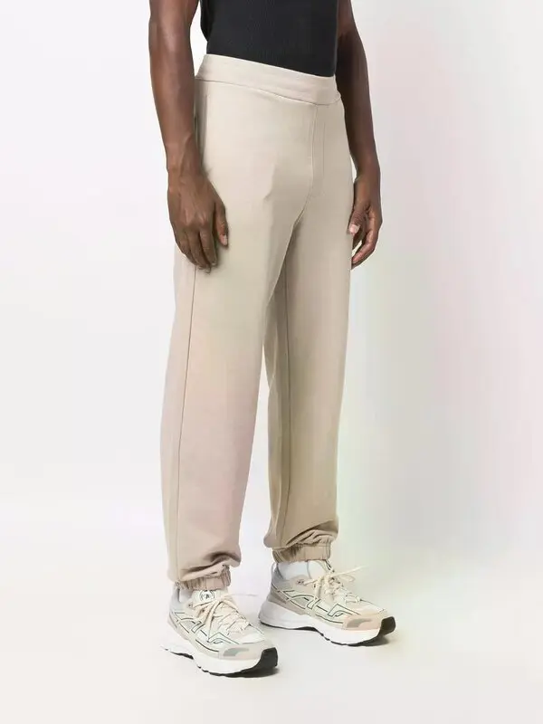 MSGM Logo-print Cotton Track Trousers - Neutrals