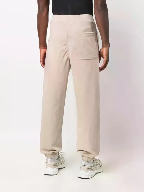 MSGM Logo-print Cotton Track Trousers - Neutrals