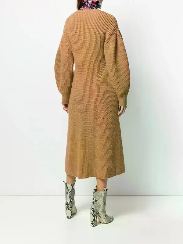 Givenchy V-neck Wool Sweater Dress