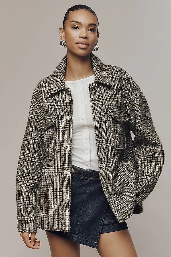 Maeve Tweed Shirt Jacket